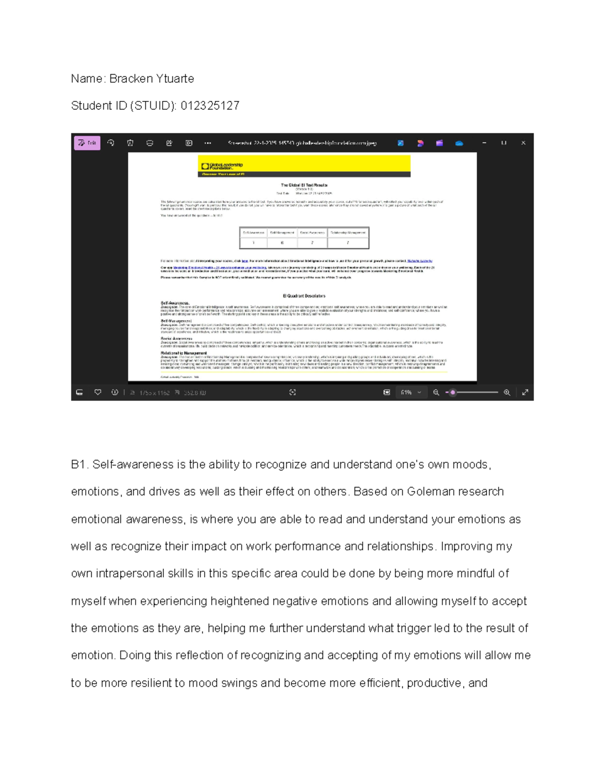 D082 Task 1 - task1 - Name: Bracken Ytuarte Student ID (STUID ...