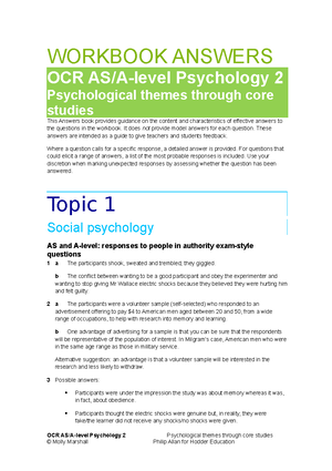 [Solved] all debates in psychology core studies ocr - OCR Psychology ...