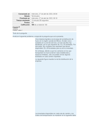 Conceptos básicos de la Investigación de Operaciones Examen 100 - Página Principal (home ...