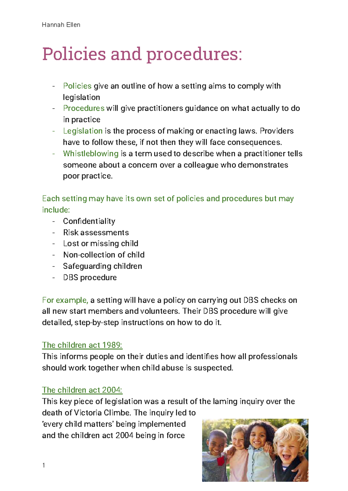 Policies and procedures - Policies and procedures: Policies give an ...