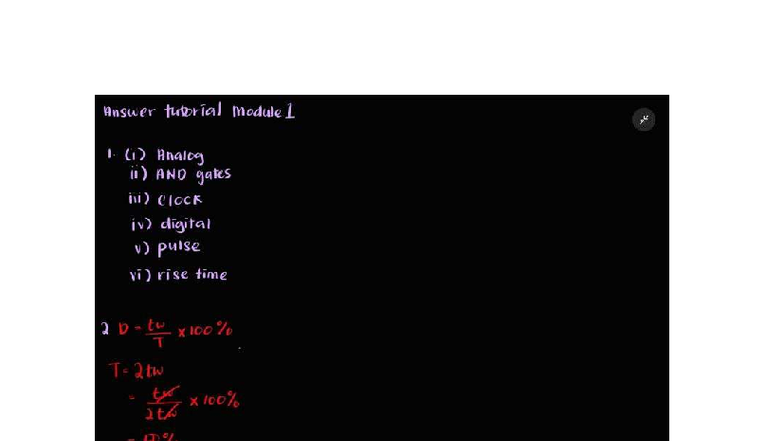 Module 1 Tutorial Notes for SECR 1013: Digital Logic Concepts - Studocu