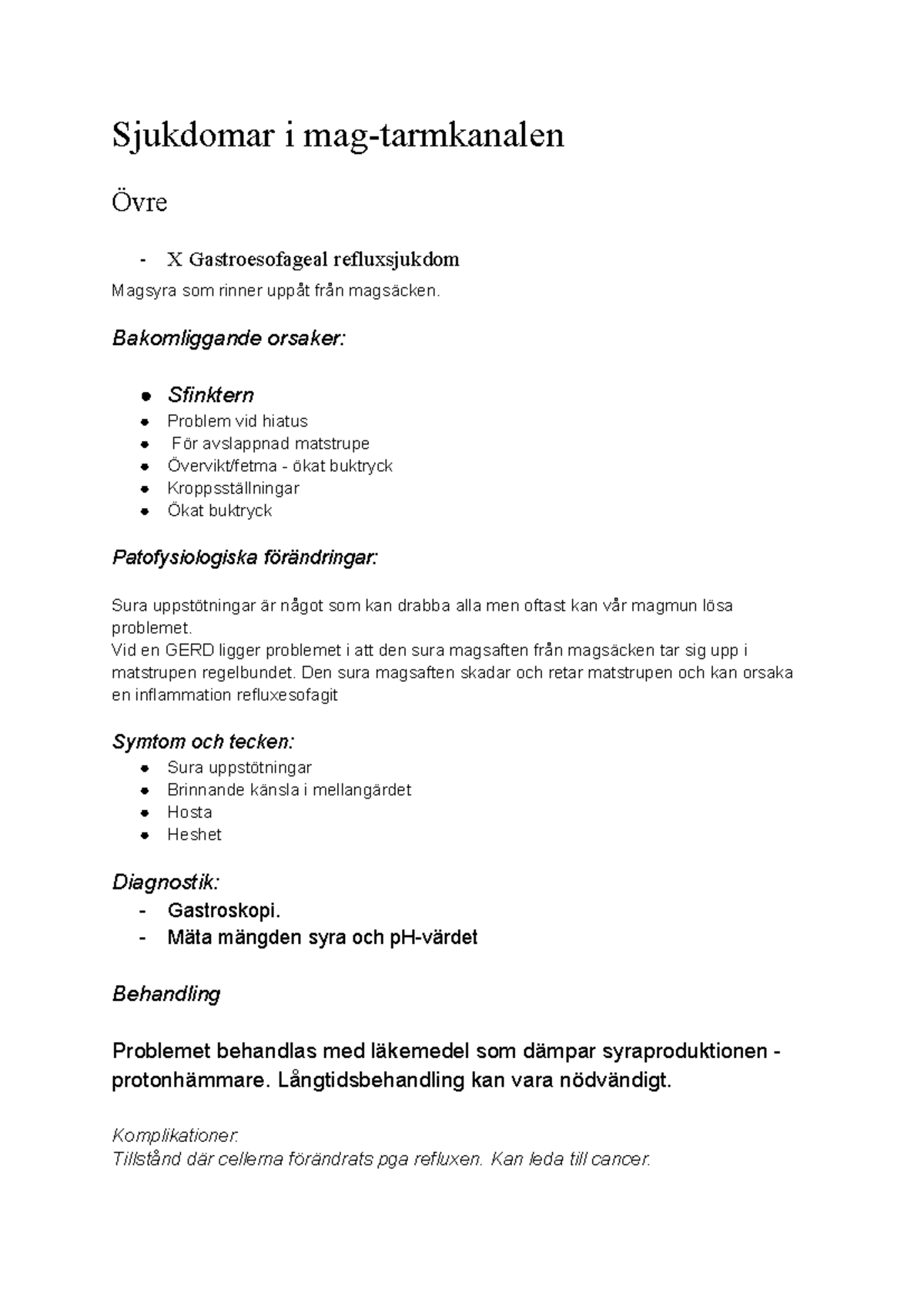 Sjukdomar i övre mag-tarmkanalen: GERD, Gastrit och Ulcus Översikt ...