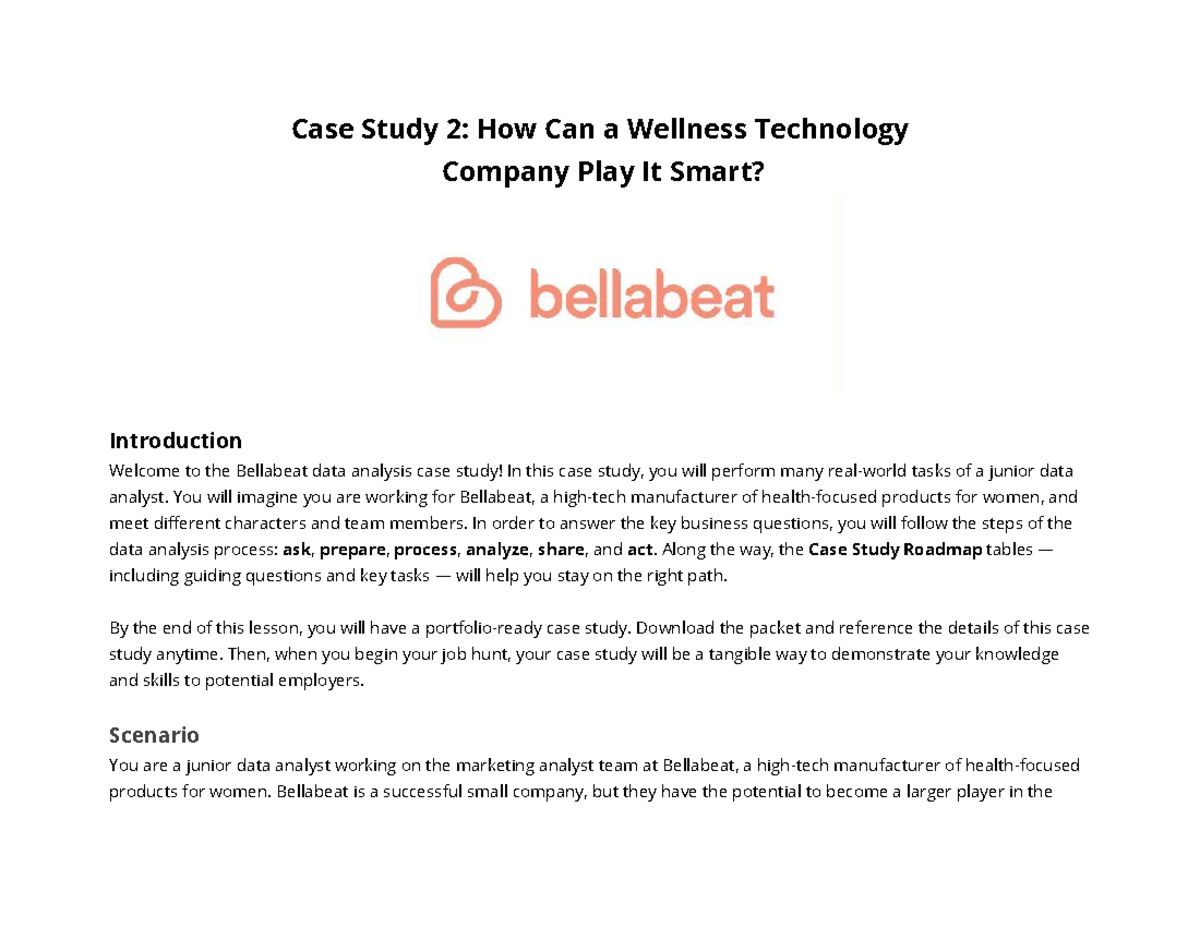 Case-Study-2-How-can-a-wellness-technology-company-play-it-smart - Case Study 2: How Can a ...