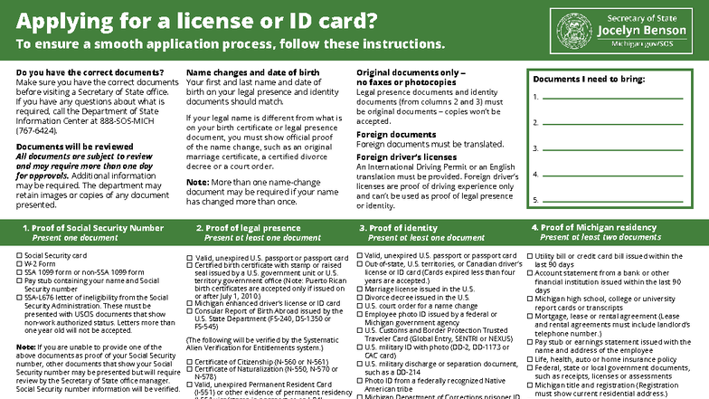 Guide to Applying for License or ID - SOS 428 - Studocu