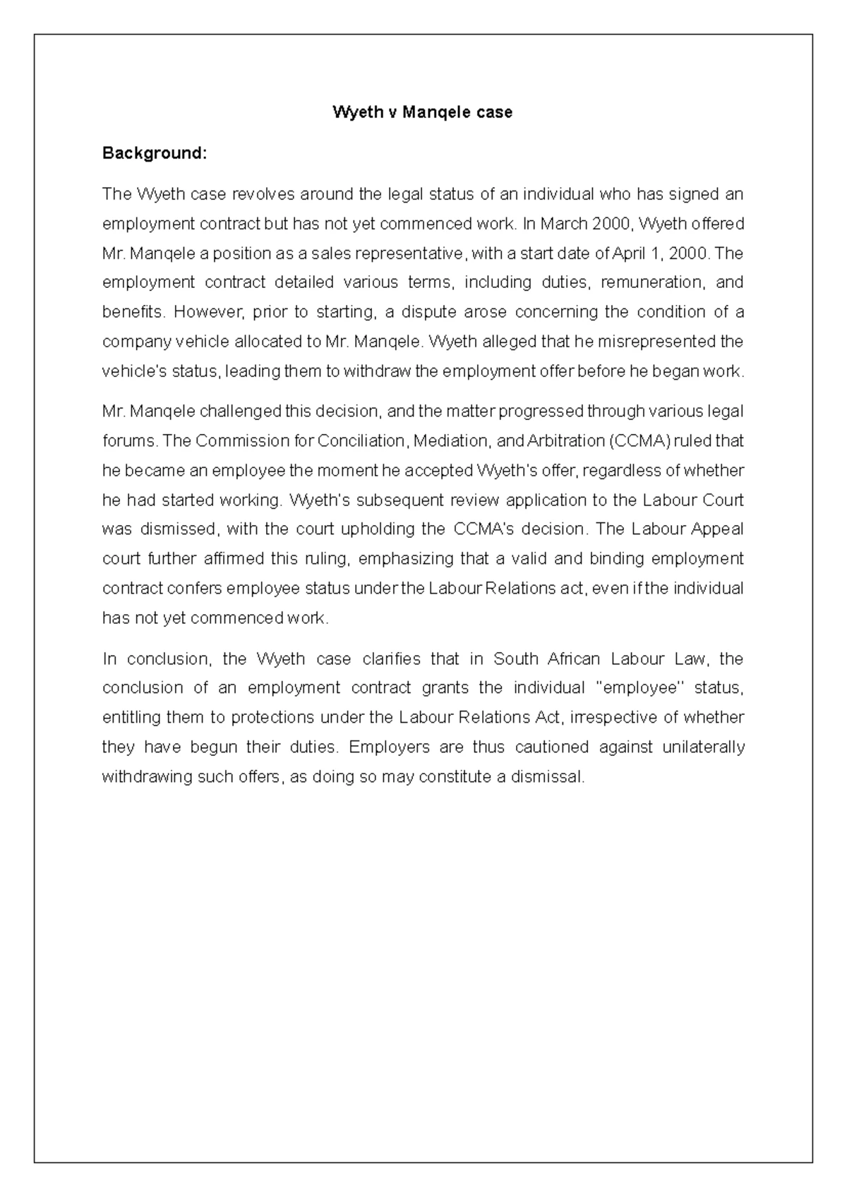 Choice of Law Rules in South Africa: A Comprehensive Overview (LU2-T1 ...