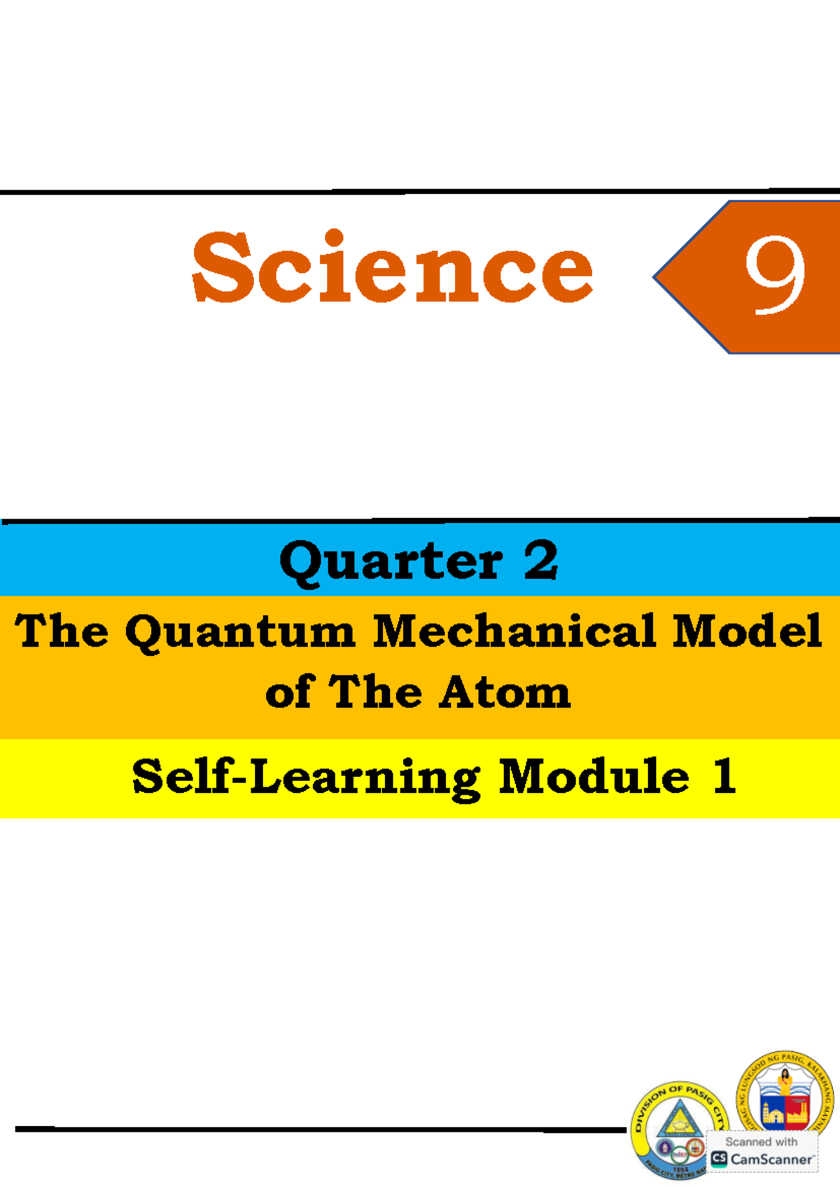 Science 9 Q2 M1 - pdf is about the quantum mechanical model of the atom ...