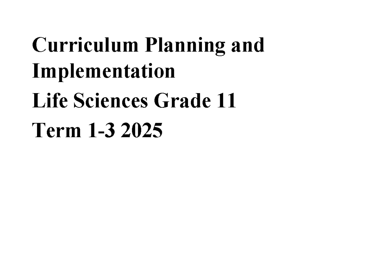 Curriculum Planning and Implementatio 1 - Curriculum Planning and ...