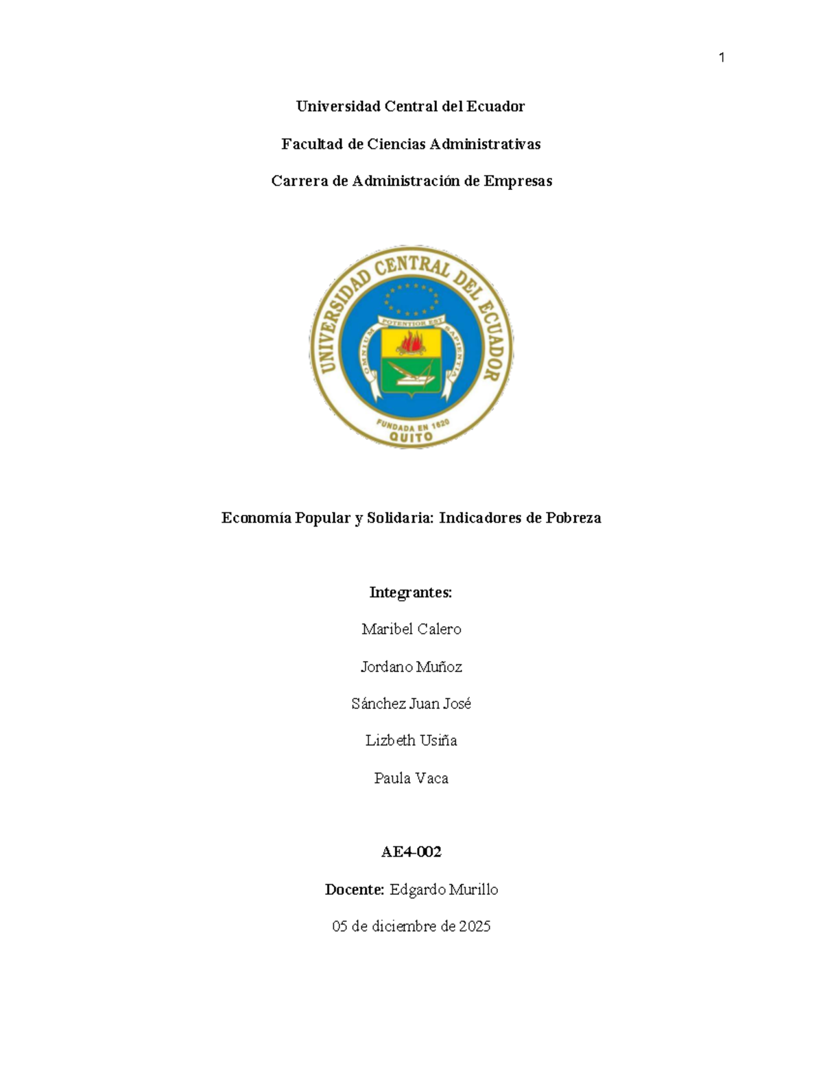 Indicadores de Pobreza en Ecuador: Análisis y Evolución (ECO 2025 ...