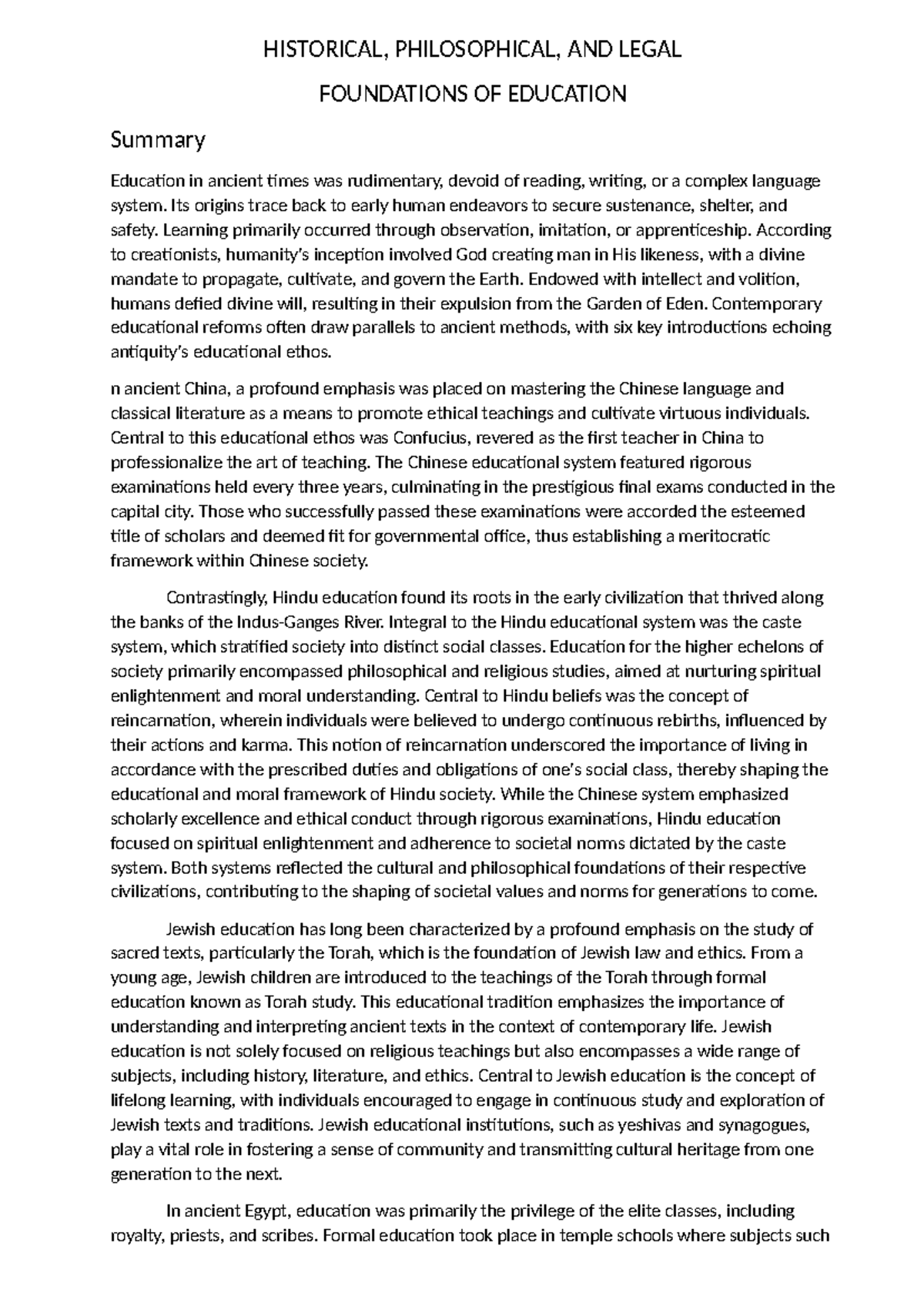 Foundations of Education: Historical, Philosophical & Legal Insights ...