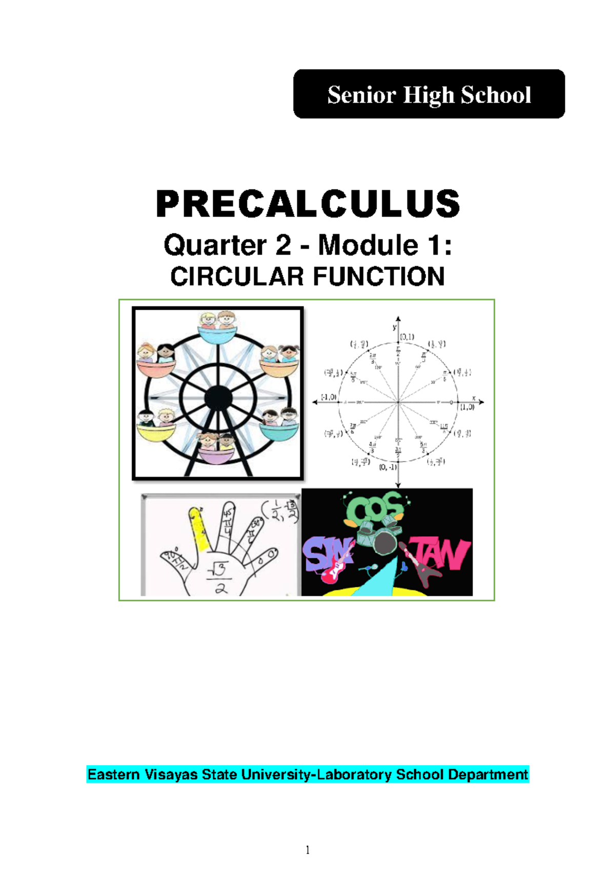 490998478 Precalculus G11 Q2 Mod1 Circular Functions PDF - PRECALCULUS Quarter 2 - Module 1 ...