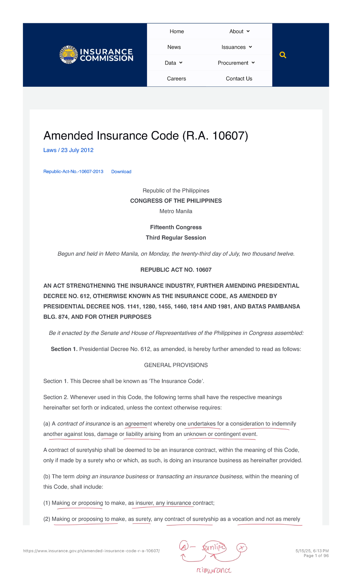 Amended Insurance Code (R.A. 10607) - Comprehensive Overview and ...
