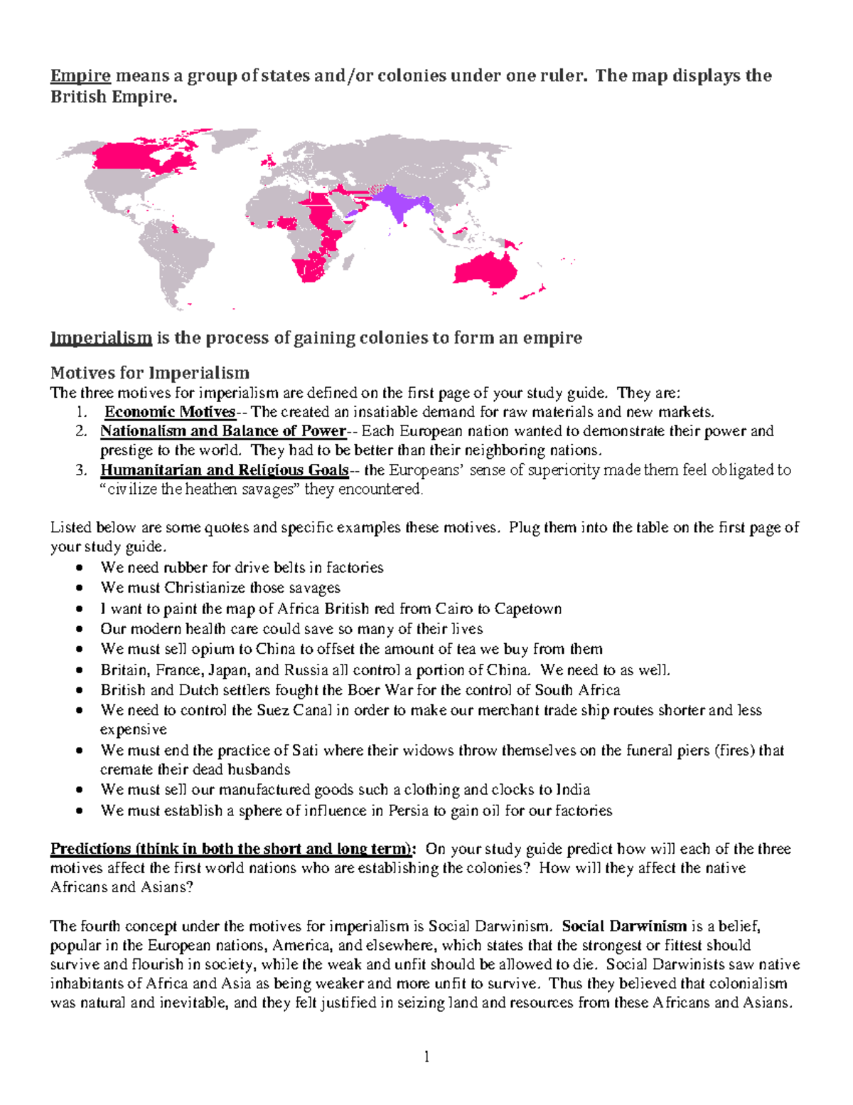 Imperialism Chapter Notes - ddddd: Motives, Effects, and Case Studies ...