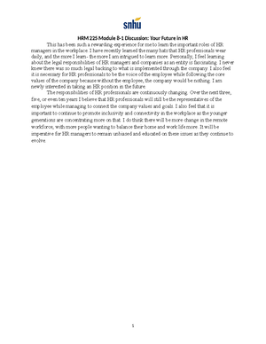 HRM 225 Module 2-1 HR Inbox - HRM 225 Module 2-1 Assignment: HR Inbox 1 ...
