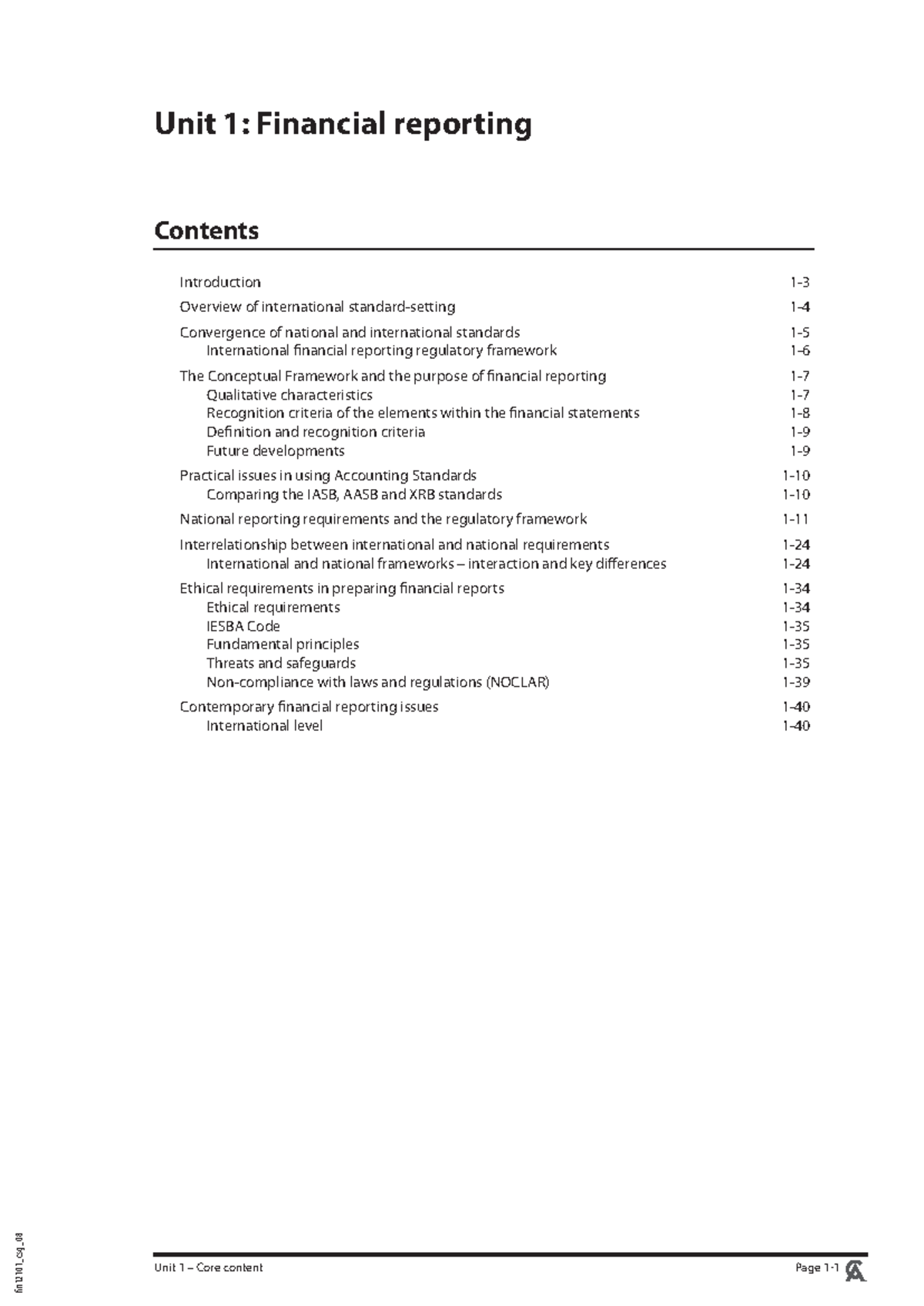 Financial Reporting Overview: CSG Unit 1 Insights and Standards - Studocu