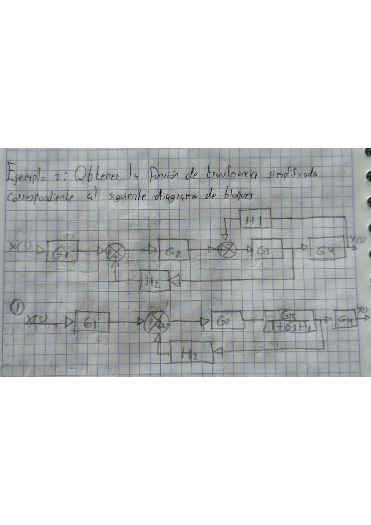 Ejercicios, de diagramas de bloques - Control Analógico - BITH B ﬂ; {18 ...