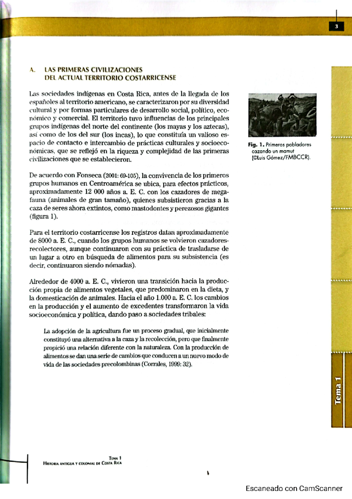 Historia de Costa Rica I C - A. LAS PRIMERAS CIVILIZACIONES DEL ACTUAL ...