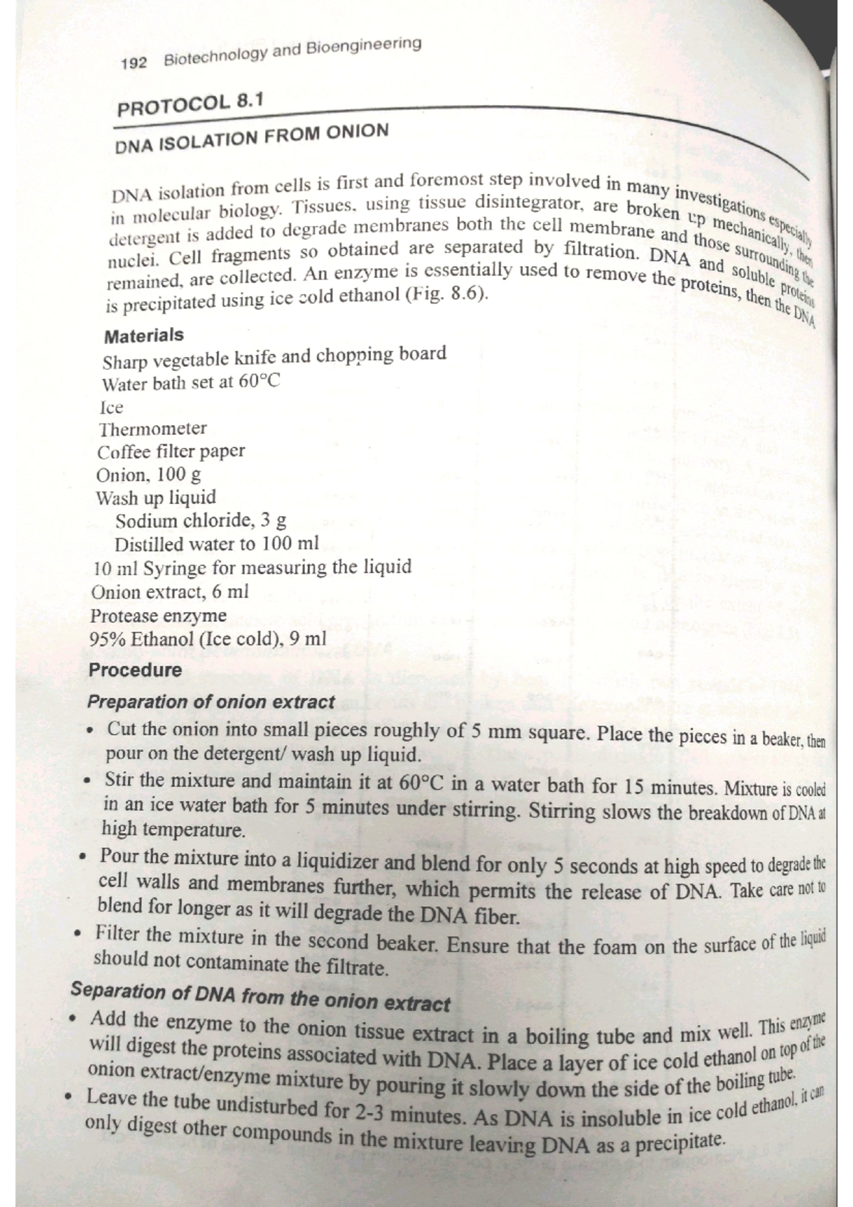 Isolation method - comprehensive - 192 Biotechnology and Bioengineering ...