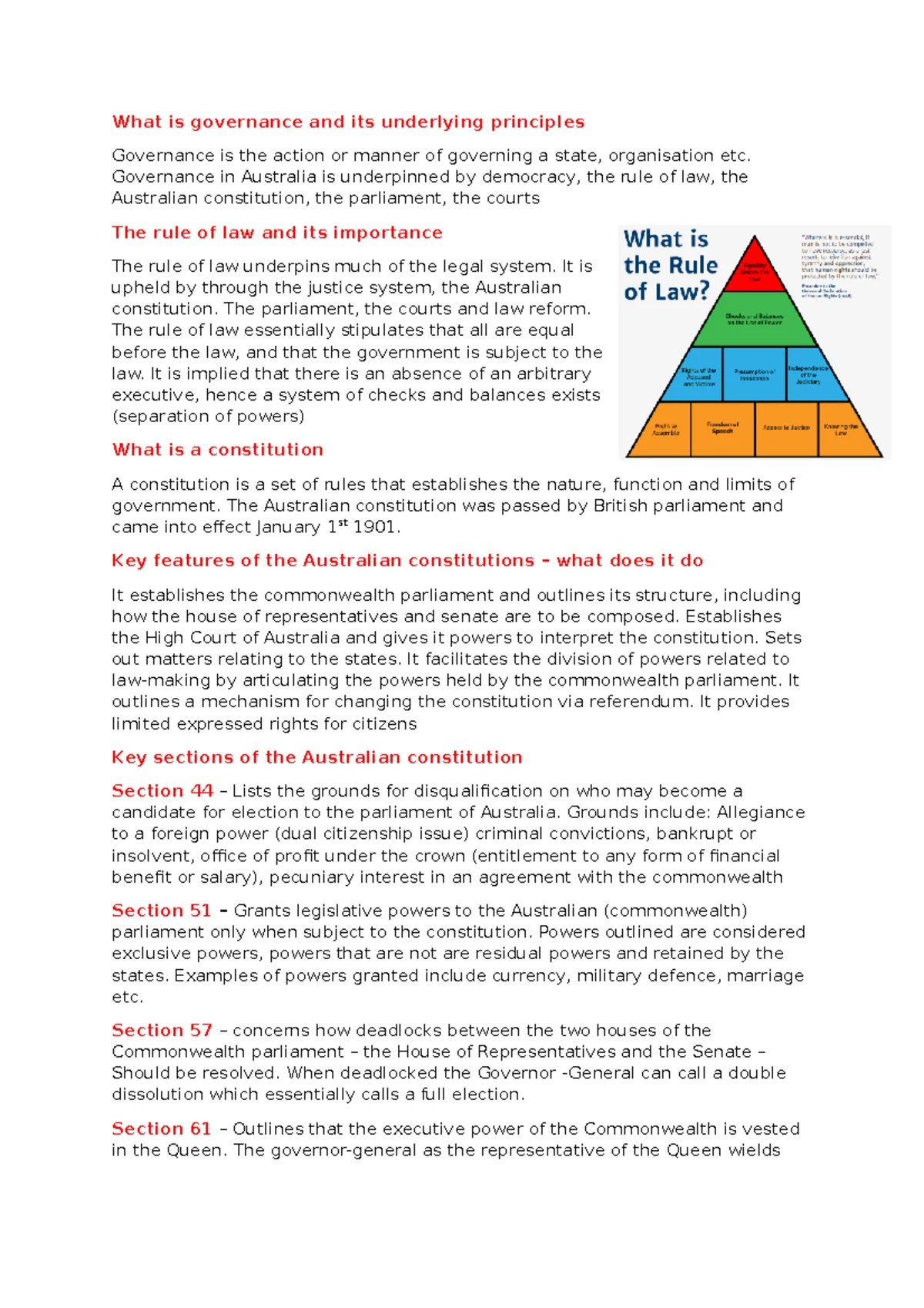 Legal Studies IA1- Extended Response Structure - Legal Studies Extended Response Structure ...
