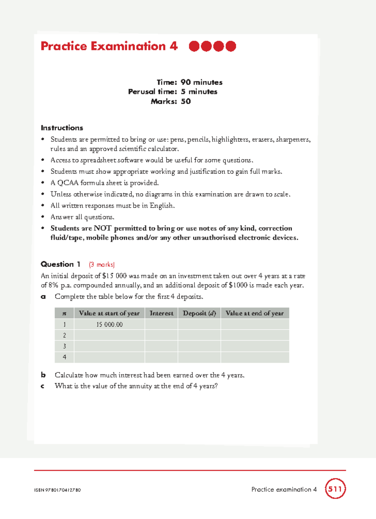 General Mathematics QMATHS 12 Practice Exam 4 Guide - Studocu