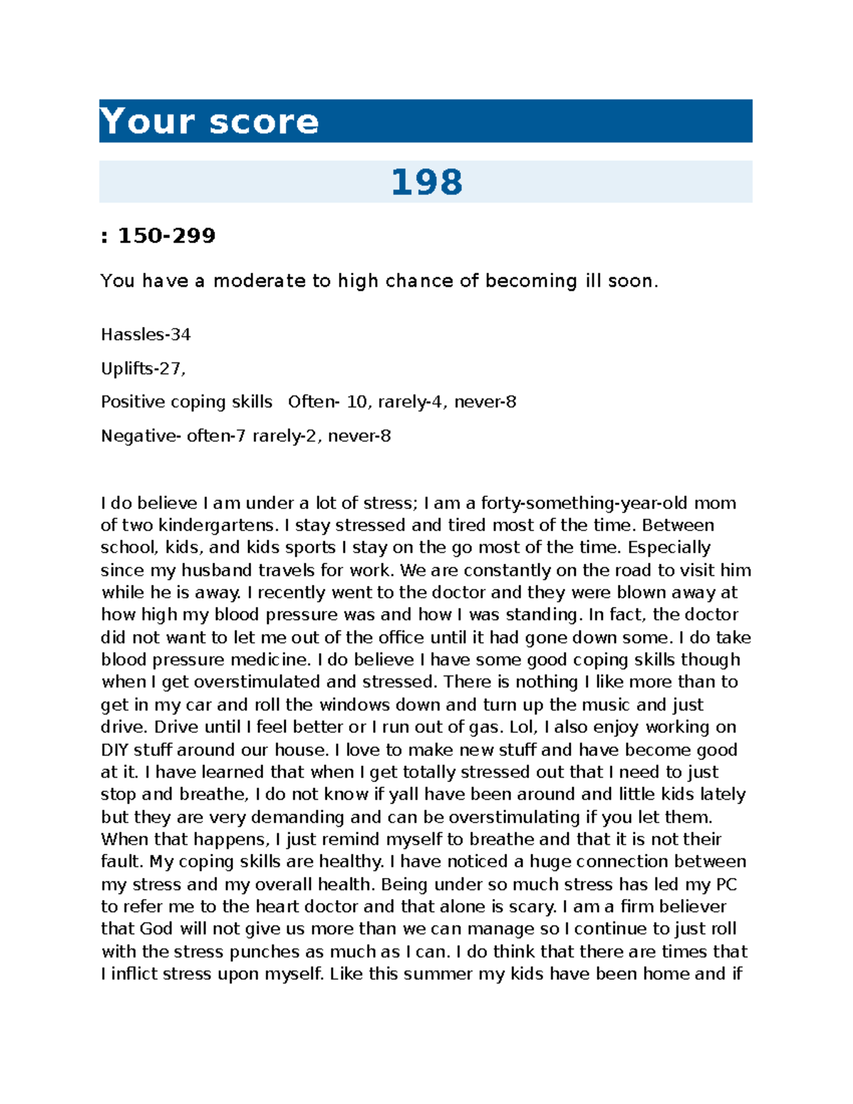 Psy 225 Module 3 Discussion: Managing Stress and Coping Strategies - Studocu