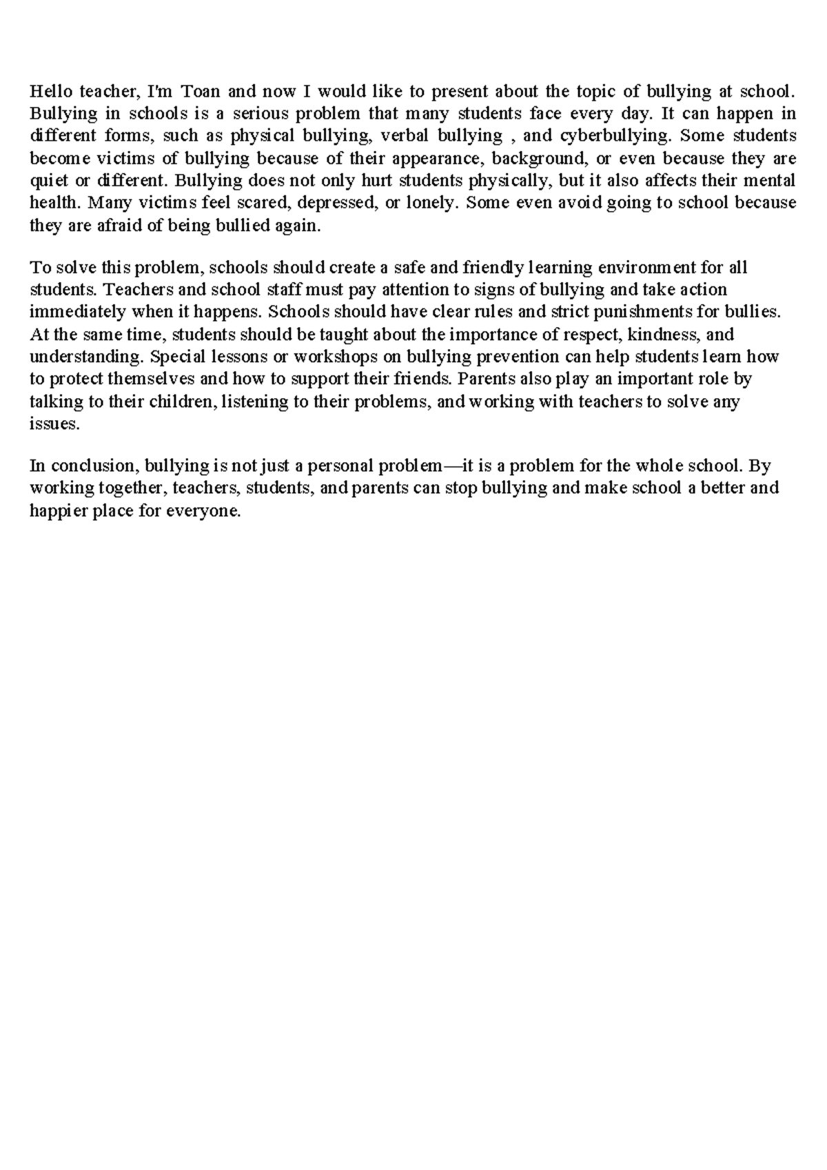 Bullying Prevention Strategies: A Comprehensive Overview - Studocu