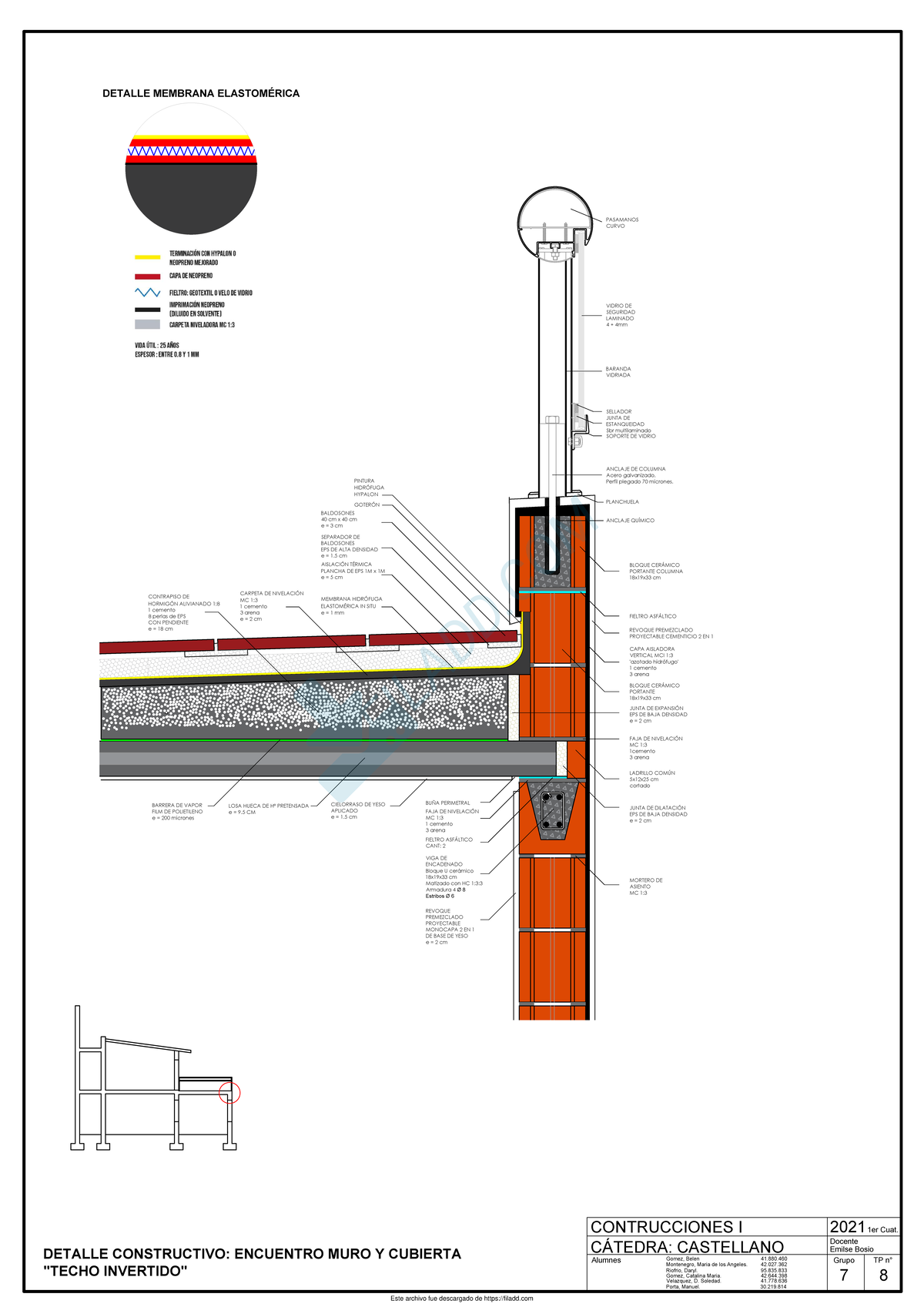 DETALLE CONSTRUCTIVO: CUBIERTA INVERTIDA - CONSTRUCCIONES I TP Grupo 7 ...