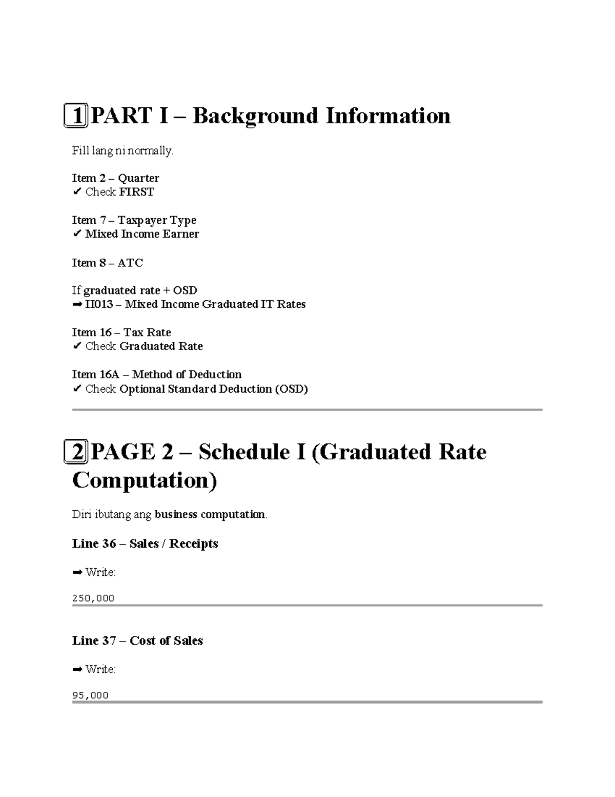 BIR Form 1701Q: Mixed Income Earners Tax Computation Guide - Studocu