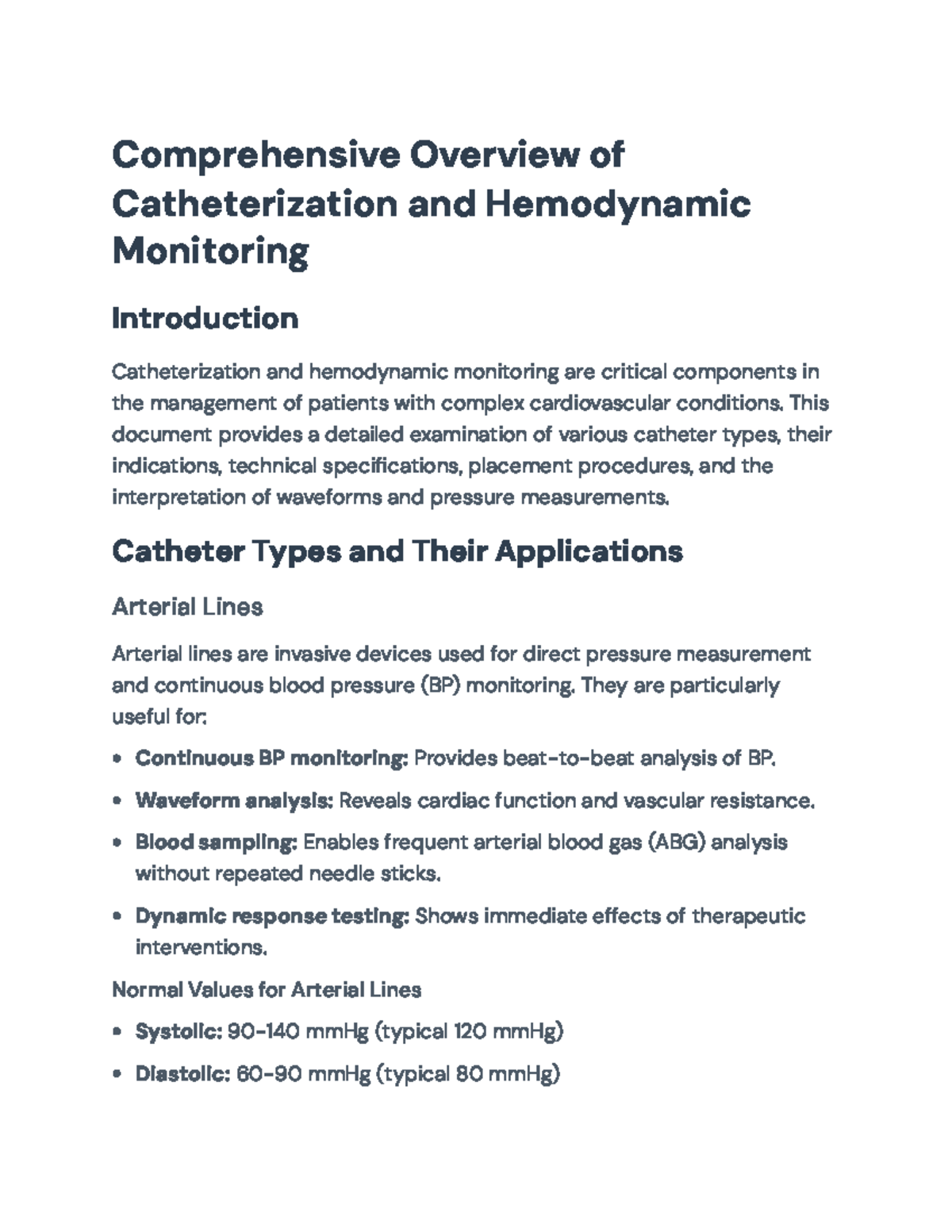 Comprehensive Guide to Catheterization & Hemodynamic Monitoring (Cardio ...