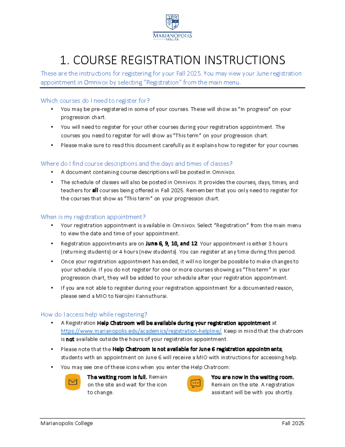 Fall 2025 Course Registration Instructions and Guidelines - Studocu