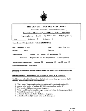 Tutorial Sheet 2 Quant - 1 Introduction to Quantitative Methods (MGMT2012) Random Variables 1 ...
