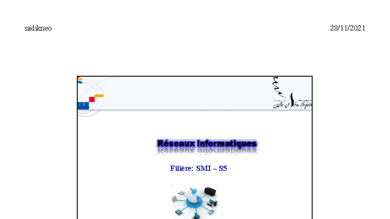 Chapitre IV: Généralités sur les Réseaux Locaux - SMI S5 - Studocu
