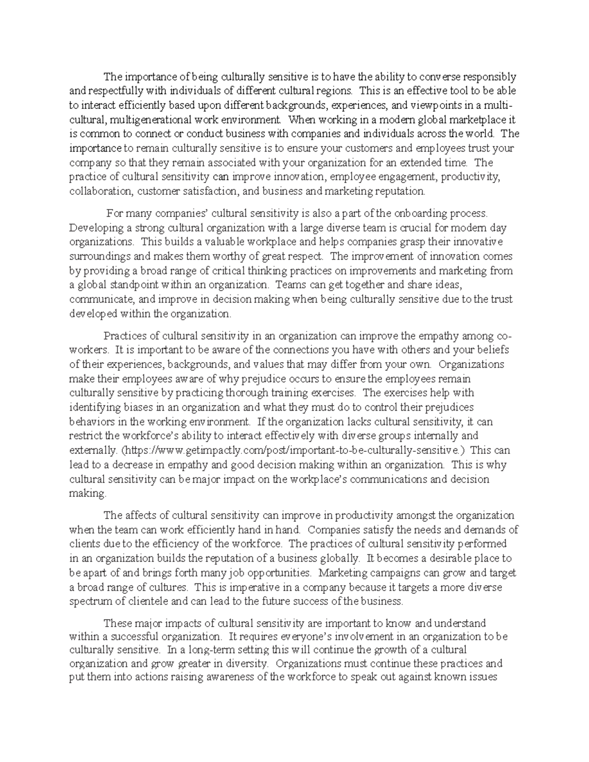 Cultural Sensitvity - Pass - The importance of being culturally ...