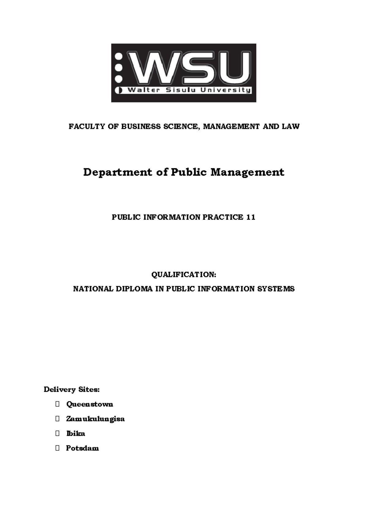 Public Information Practice 11 (PIP) Module: Effective Communication ...