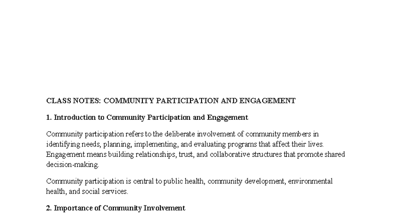 Community participation - Engagement means building relationships ...