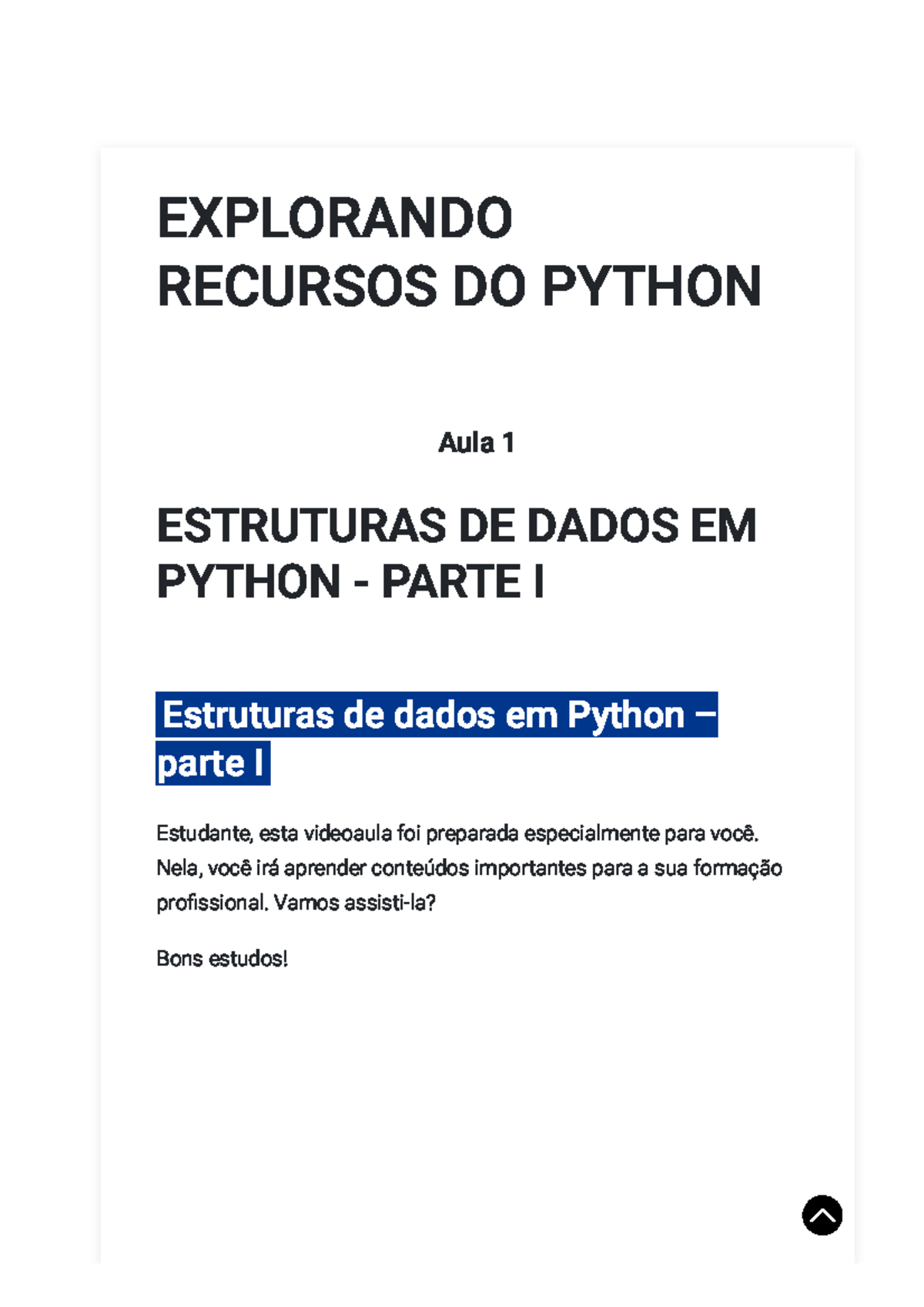 Explorando Recursos do Python - EXPLORANDO RECURSOS DO PYTHON Aula 1 ...