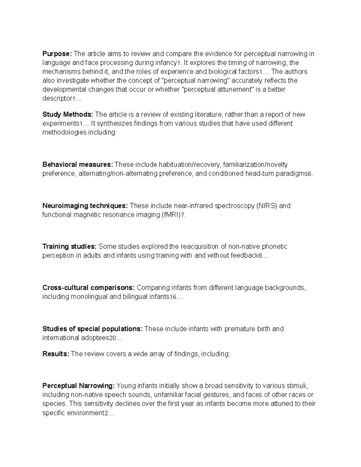 Notes - Purpose: The article aims to review and compare the evidence ...