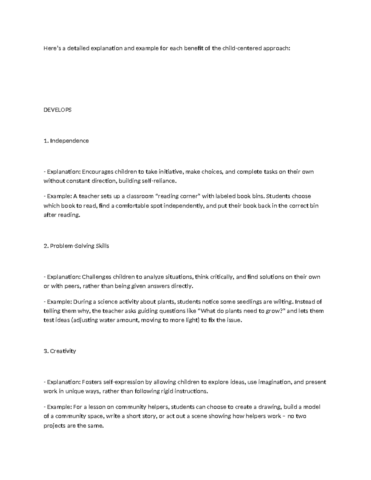 PEH Report: Benefits and Challenges of Student-Centered Learning - Studocu