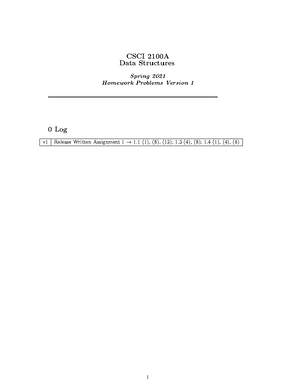 Data Structure and Algorithms - CSCI 2100 - Studocu