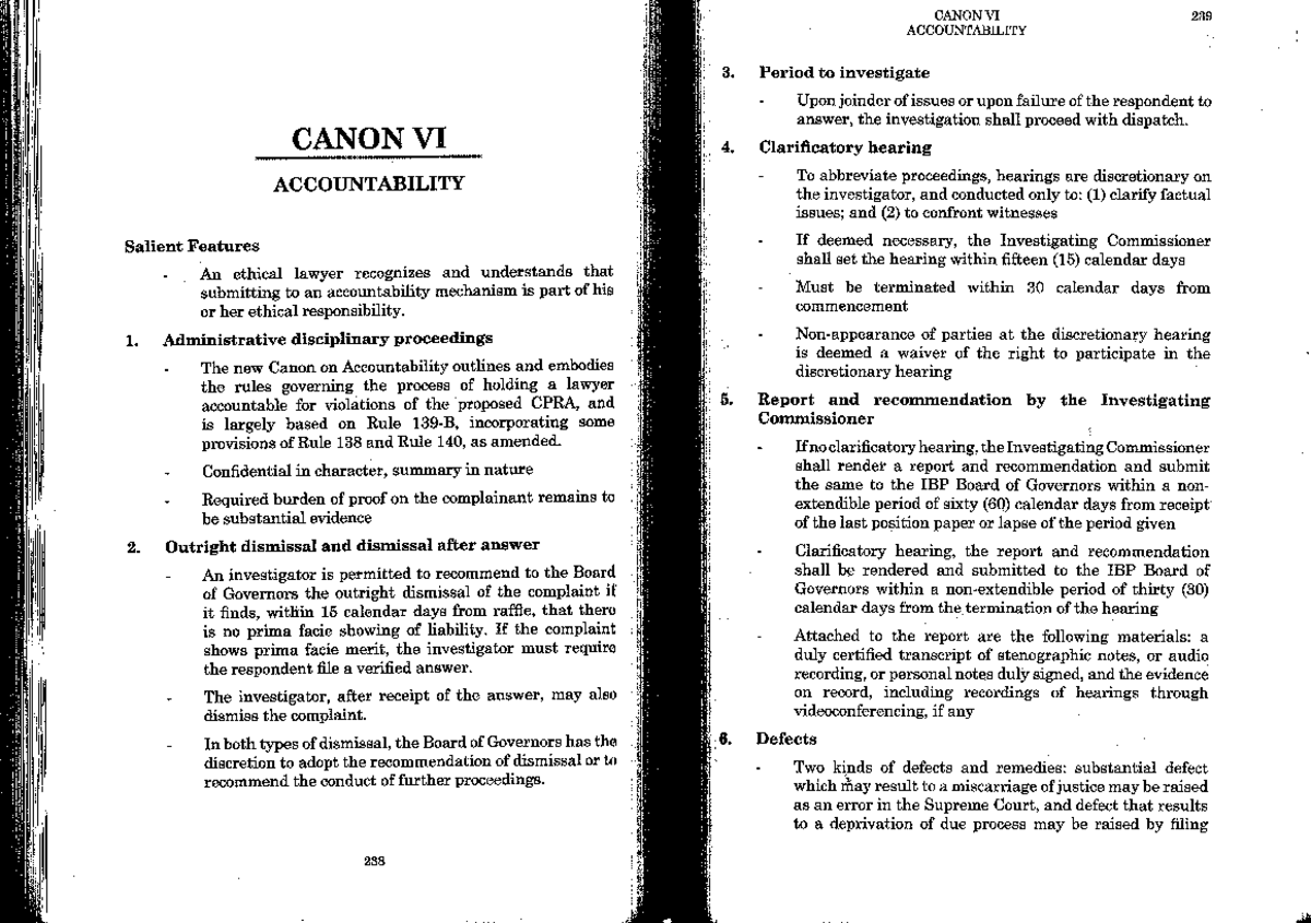 CPRA Canon VI: Professional Responsibility and Accountability ...