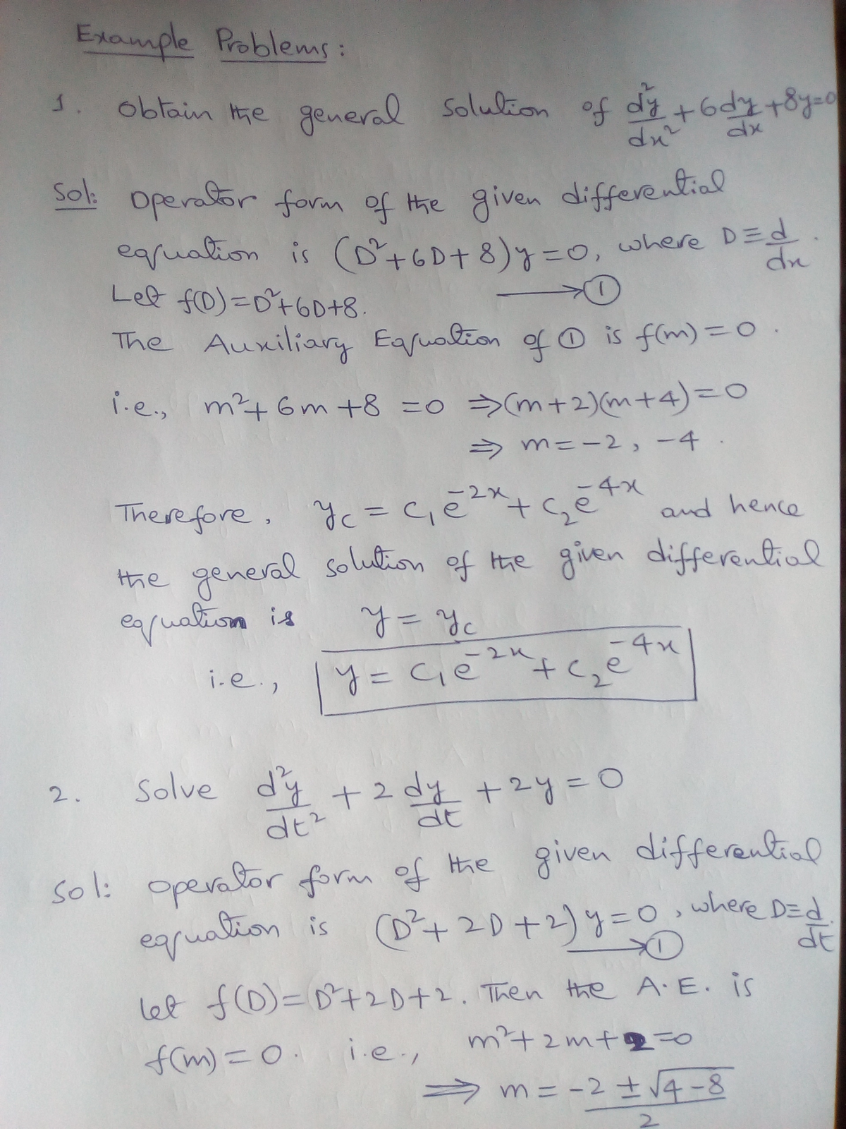 Winsem 2024-25 BMAT102L Differential Equations Solutions - Studocu
