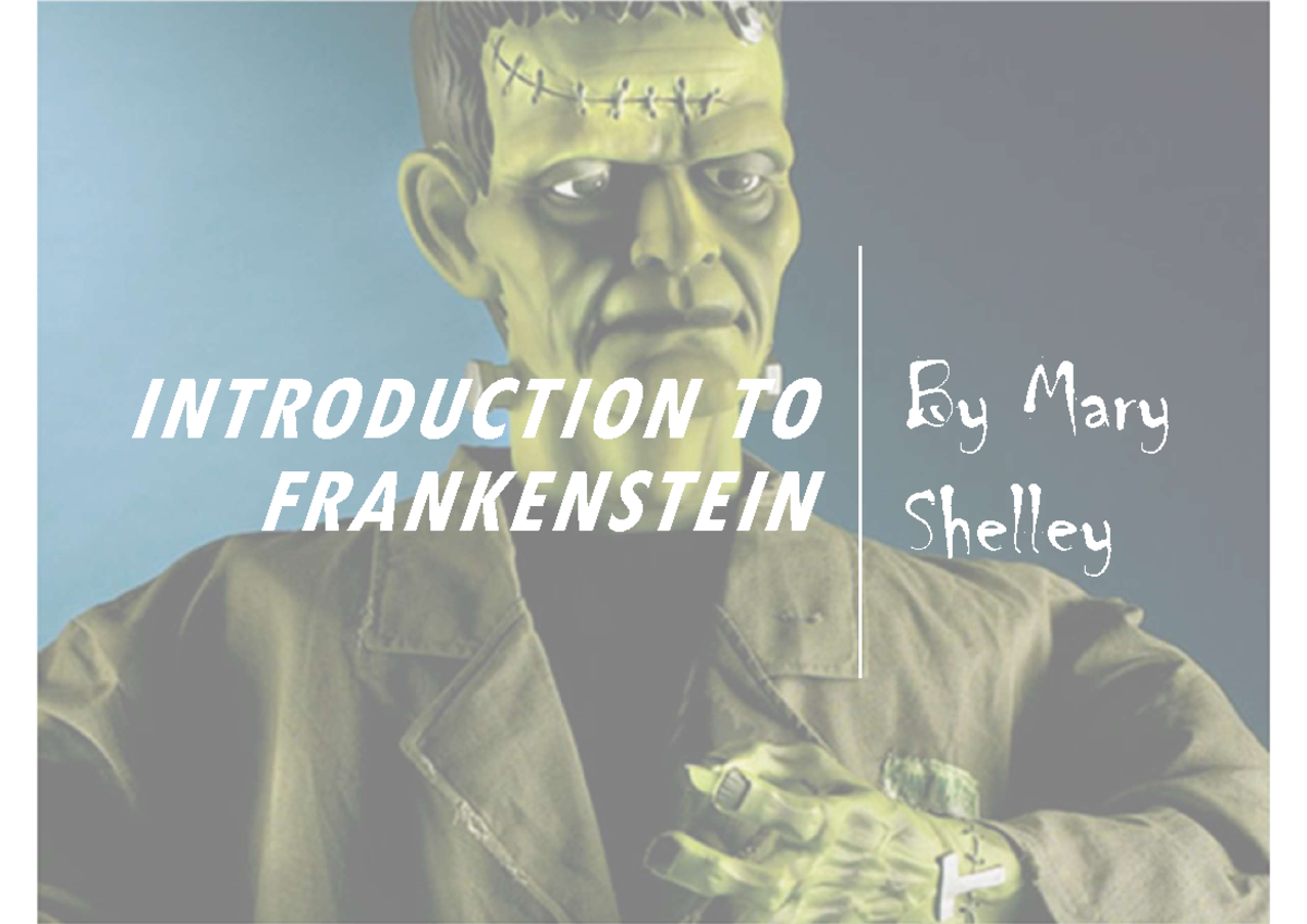 ENG 101: Themes, Genre, and Characters in Frankenstein - Studocu