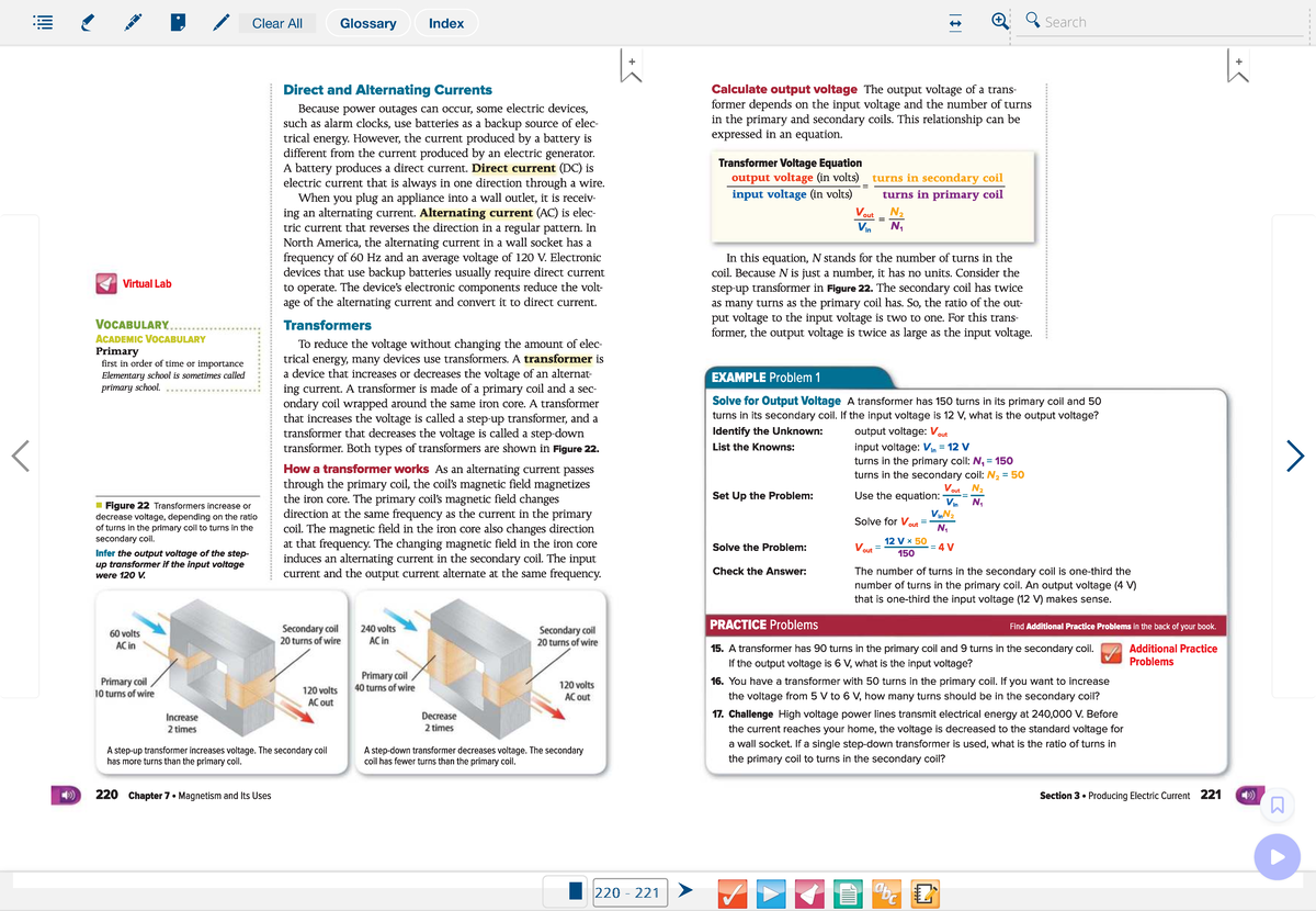 Physical Science e Student Edition: Glossary & Transformers Overview ...