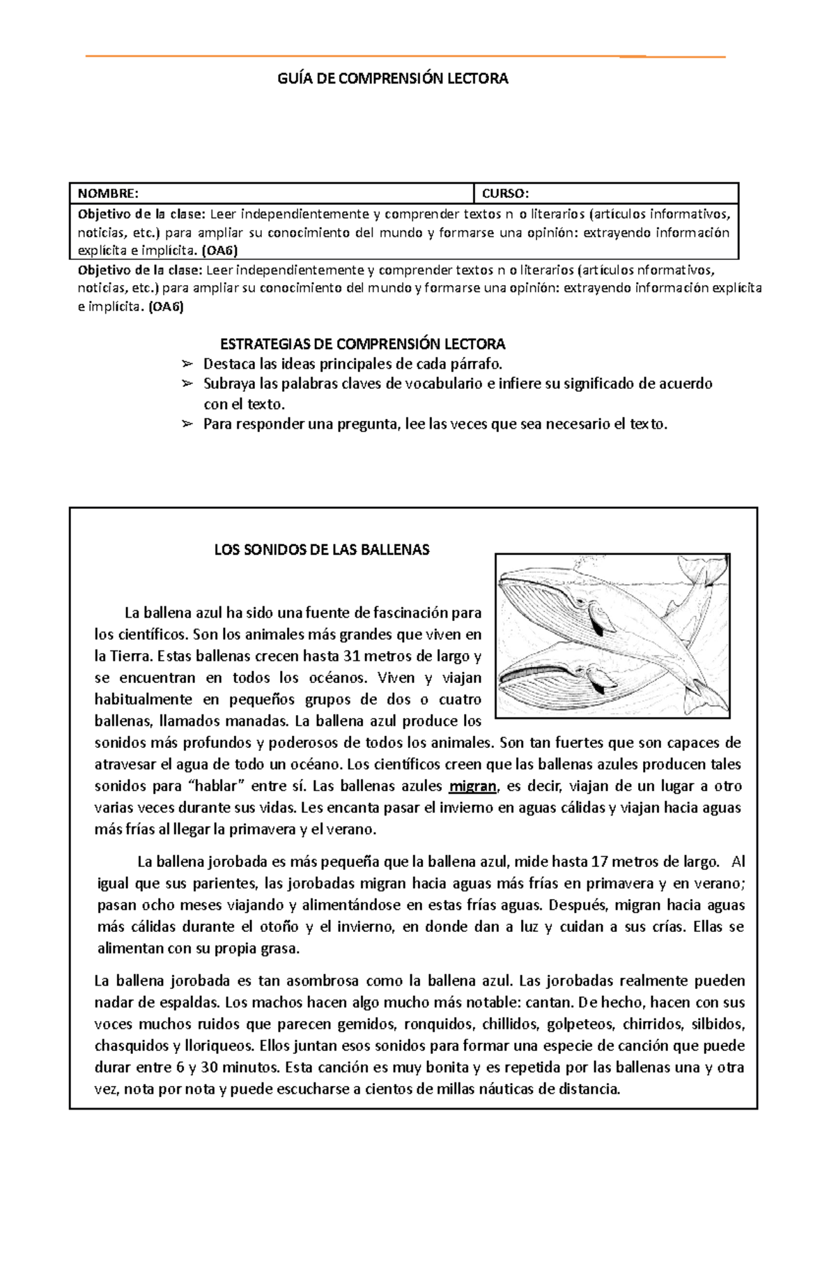 Guía de Comprensión Lectora 2: Estrategias y Lectura de Textos ...