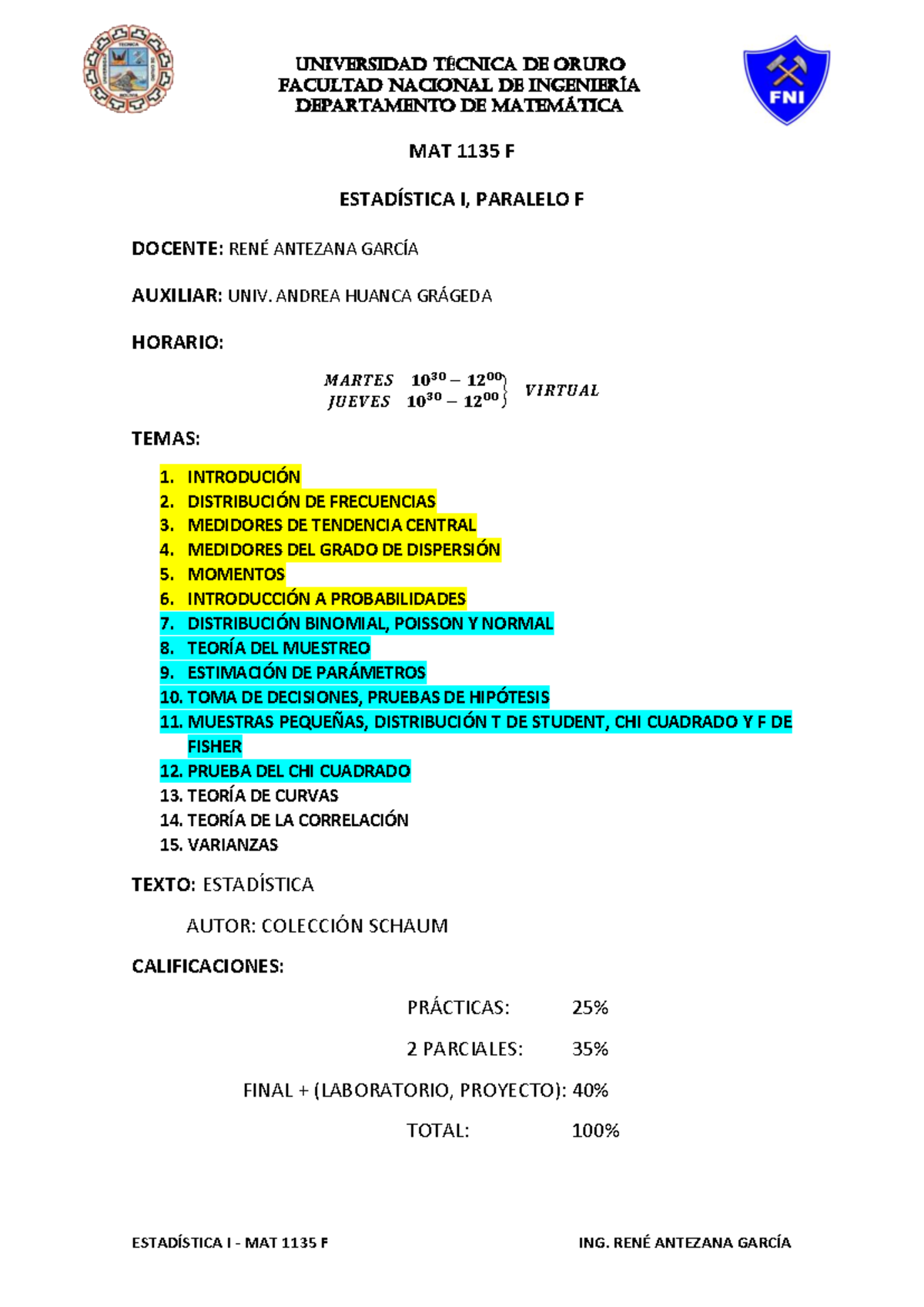 Notas de Clase de Estadística I MAT 1135 F - Introducción y ...