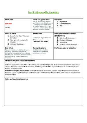 Sertraline - med template - ACTIVE LEARNING TEMPLATE: Medication ...
