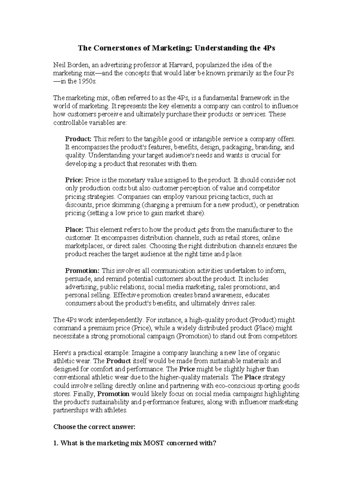 COB1 - Further Reading Practice -with KEY - The Cornerstones of ...