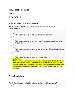 UNIT 3 Challenge 3.1 - VISUAL COMMUNICATION UNIT 3 CHALLENGE 3. 1 — Creative Design Process Why ...