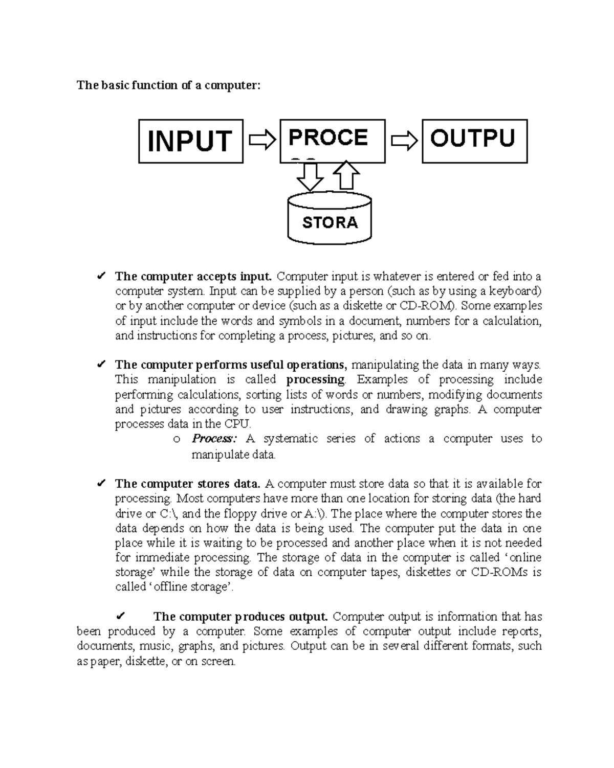 Lesson 3 The Basic Function of a Computer 2 - The basic function of a ...