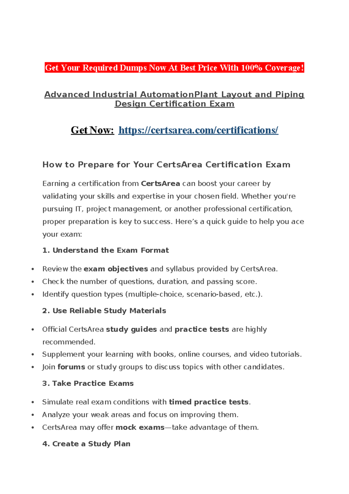 Advanced Industrial Automation Plant Layout & Piping Design Cert Exam ...