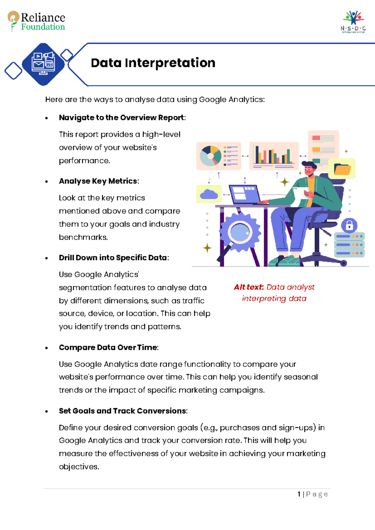 Data Interpretation Guide: Analyzing with Google Analytics - Studocu